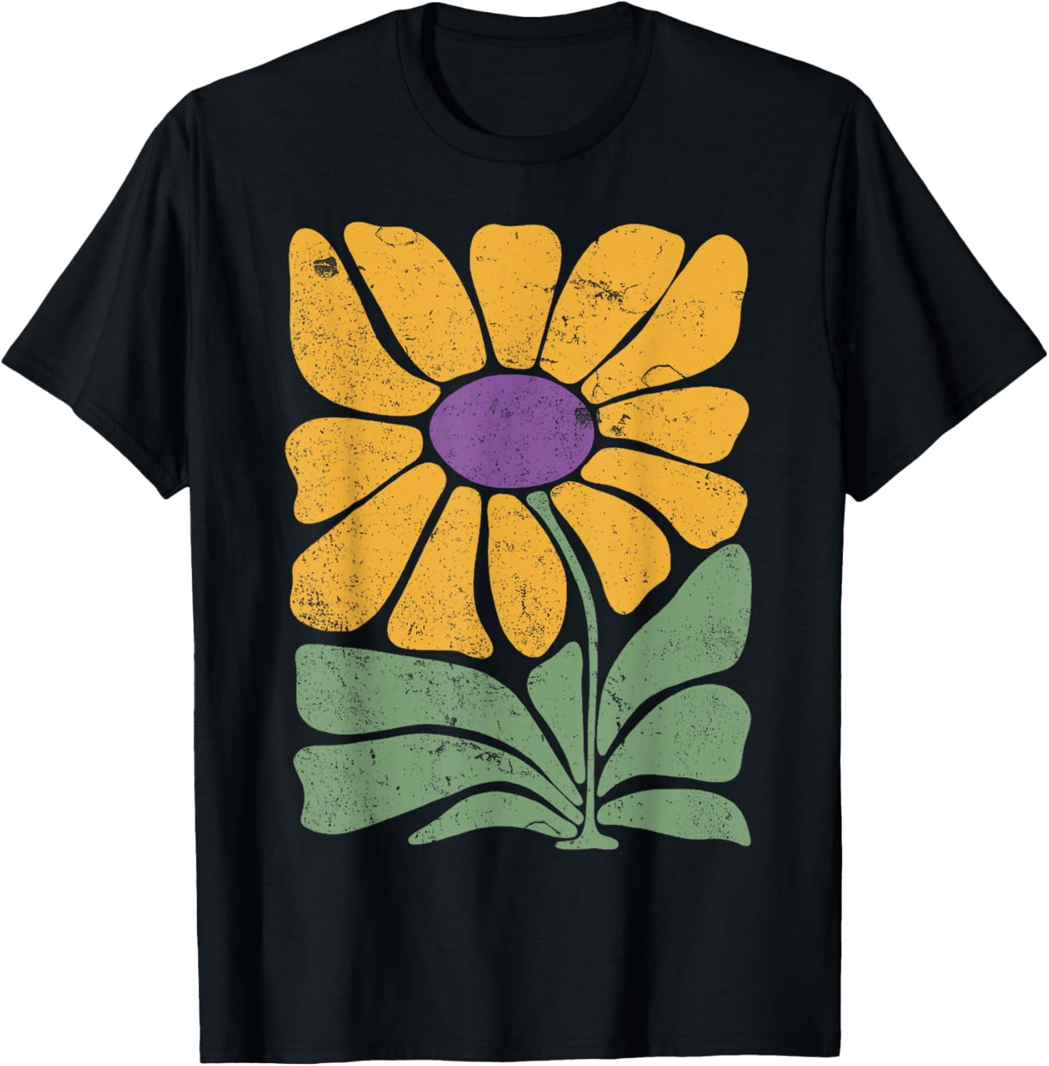 Boho Daisy Flower Tee Retro Botanical Wildflower Gardener Pattern T ...