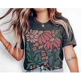 Boho Daisy Flower Tee Shirt Botanical Tee boho Tee wildflower shirt ...