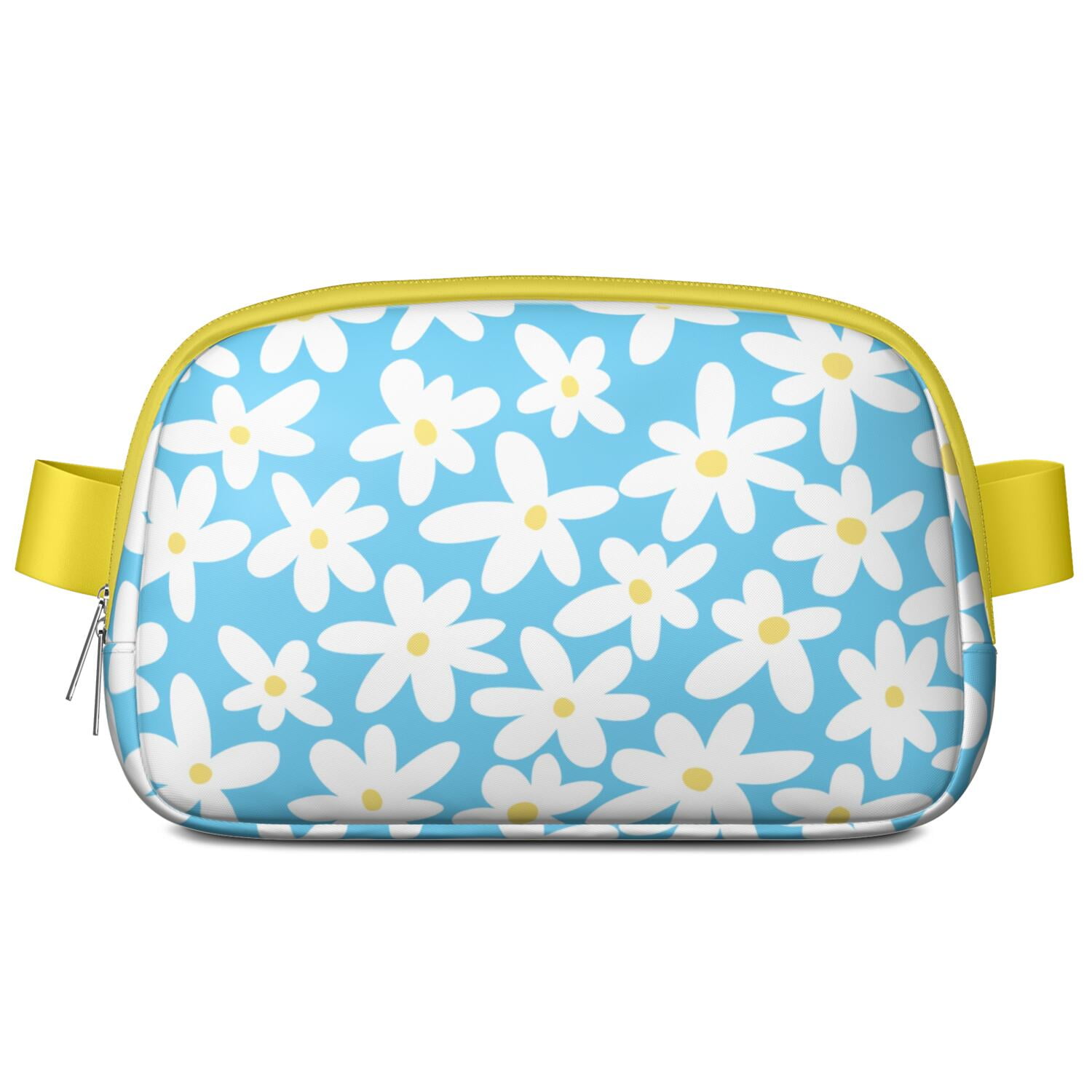 Boho Daisy Flower Waist Bag – Retro Fanny Pack with White Petals, Cute ...