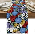 Boho Daisy Flowers Table Runner Vintage Farmhouse Botanical Floral ...
