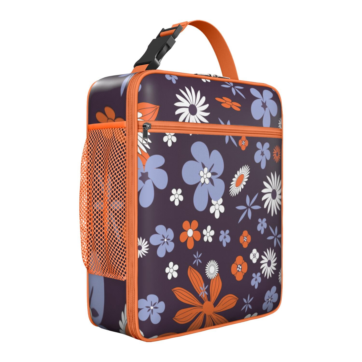 Boho Daisy Lunch Bag with Floral Yellow Bloom, Portable Insulated Lunch ...