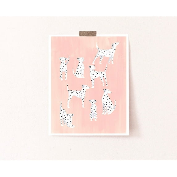 Boho Dalmatians Art Print - Hand Painted Dog Wall Decor Poster Art ...