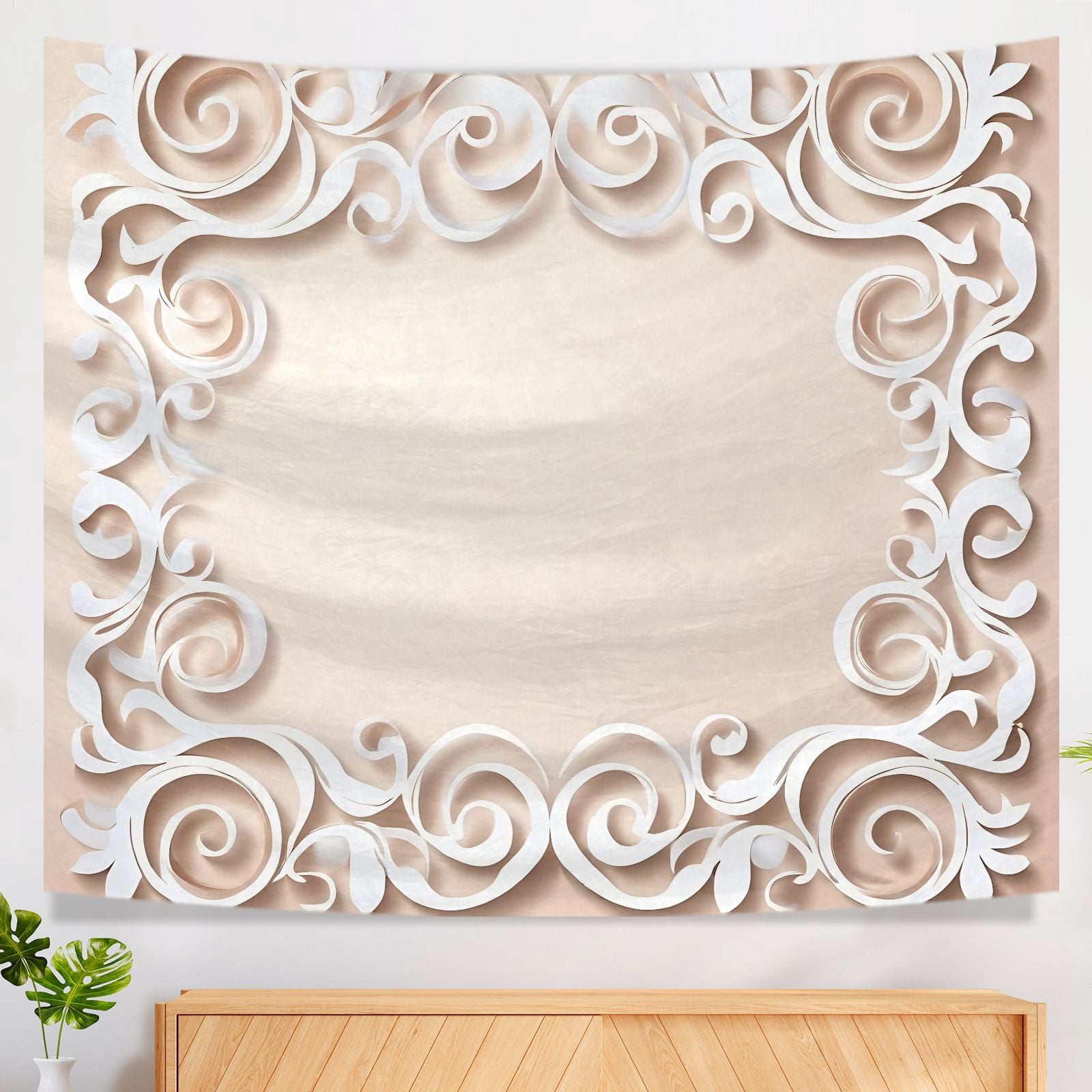 Boho Decor Tapestries Delicate Swirls Pastel Tones College Tapestry ...