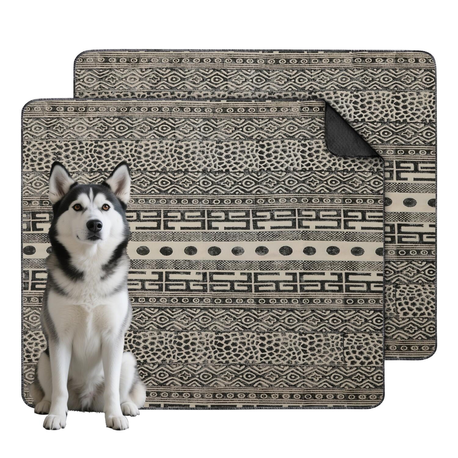 Boho Decor Themed Washable Dog Pads, Large 35x41 Reusable Puppy Pads ...