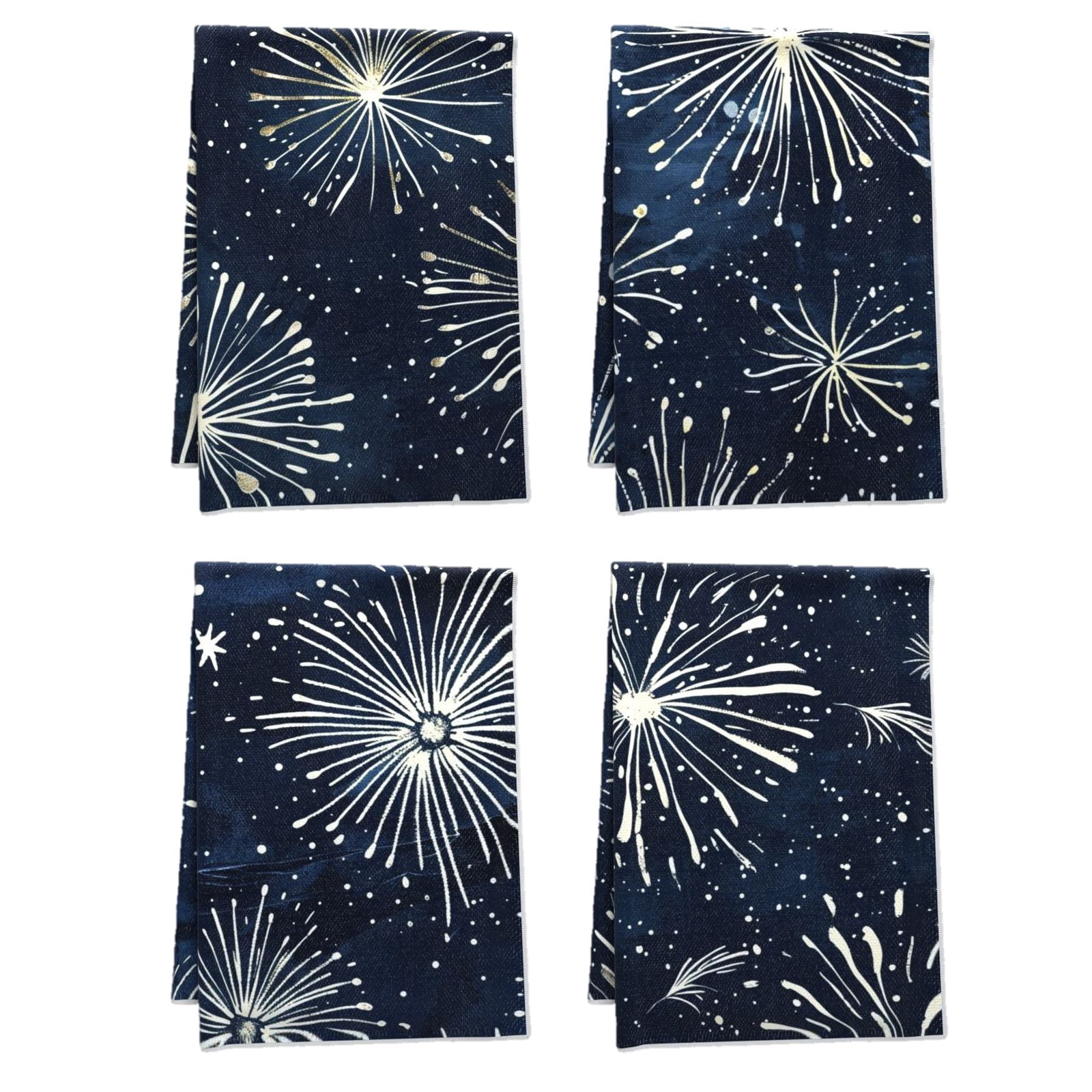 Boho Decorative Breathable Tea Towel Firework Organic Shapes and Lines ...