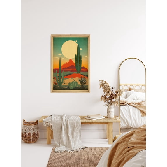 Boho Desert Art, Cactus Art Print, Southwest Desert Wall Art, Boho ...