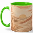Boho Desert Sunrise Coffee Mug, Minimal Sand Dune Landscape Design, 11 ...