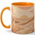 Boho Desert Sunrise Coffee Mug, Minimal Sand Dune Landscape Design, 11 ...