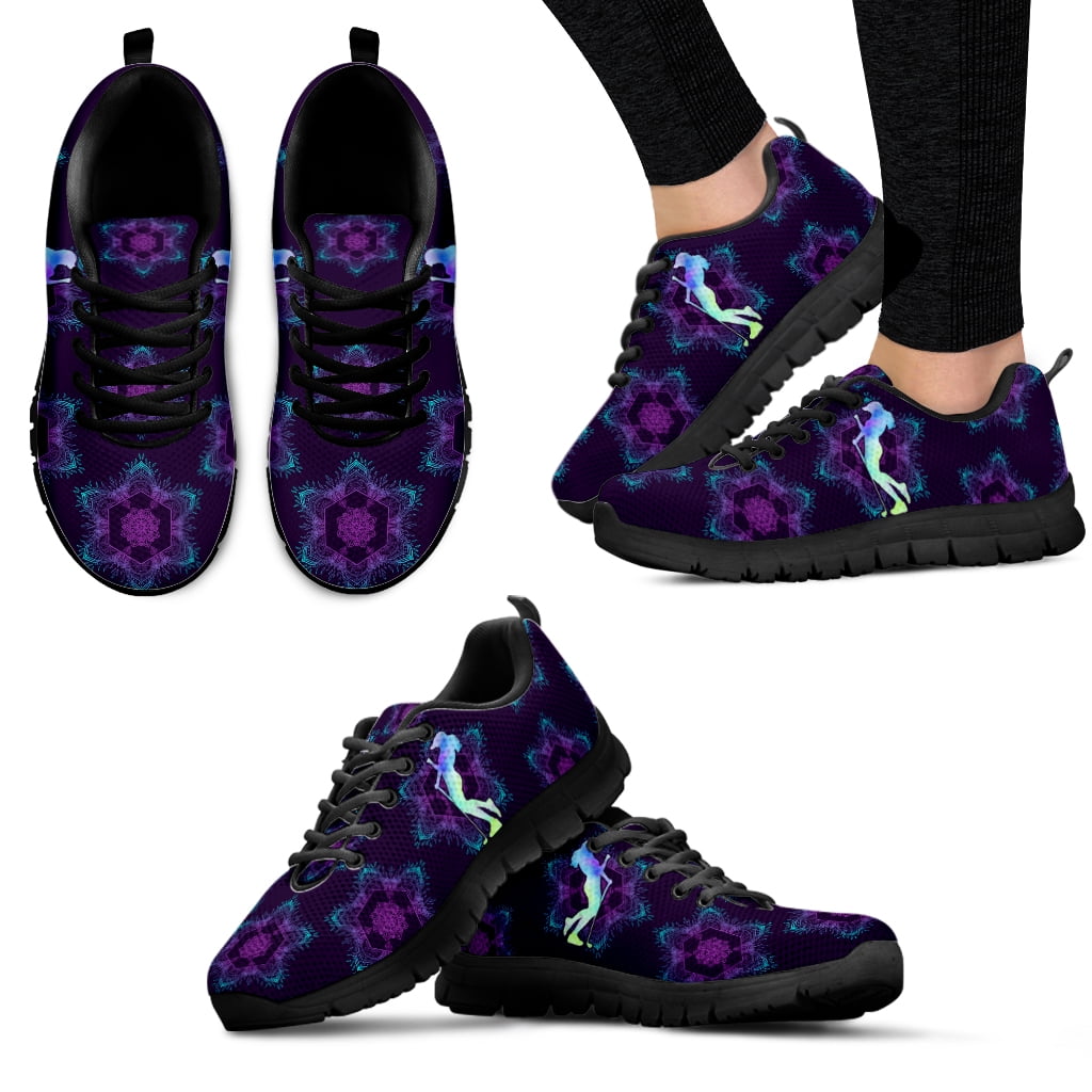 Boho Design Luxury Fashion Sneakers Purple Golf Sports Print Shoes Hobby/love Flats Comfortable ...