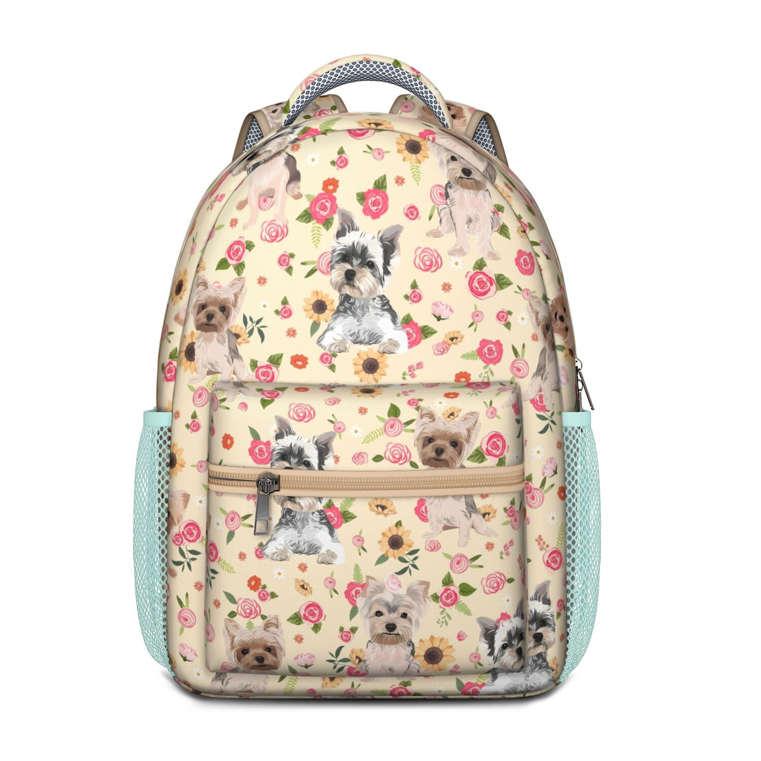 Boho Dog Aesthetic Kids School Backpack – Artistic Watercolor Dog Print ...