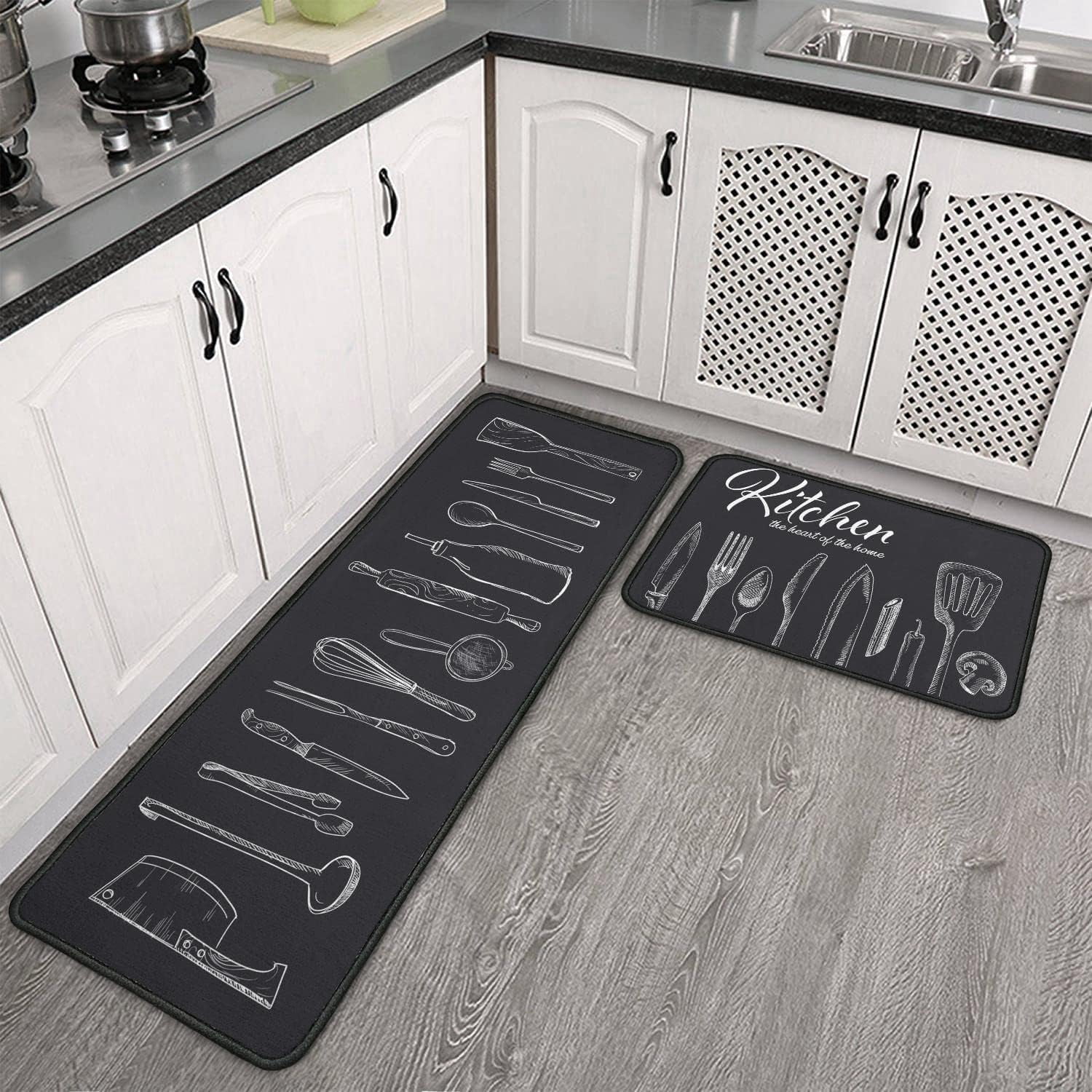 Boho Door Mat Farmhouse Kitchen Mat Decor Kitchen Floor Mat, Washable ...