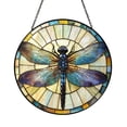 Boho Dragonfly Stained Glass Suncatcher, Nature Inspired Window Hanging ...