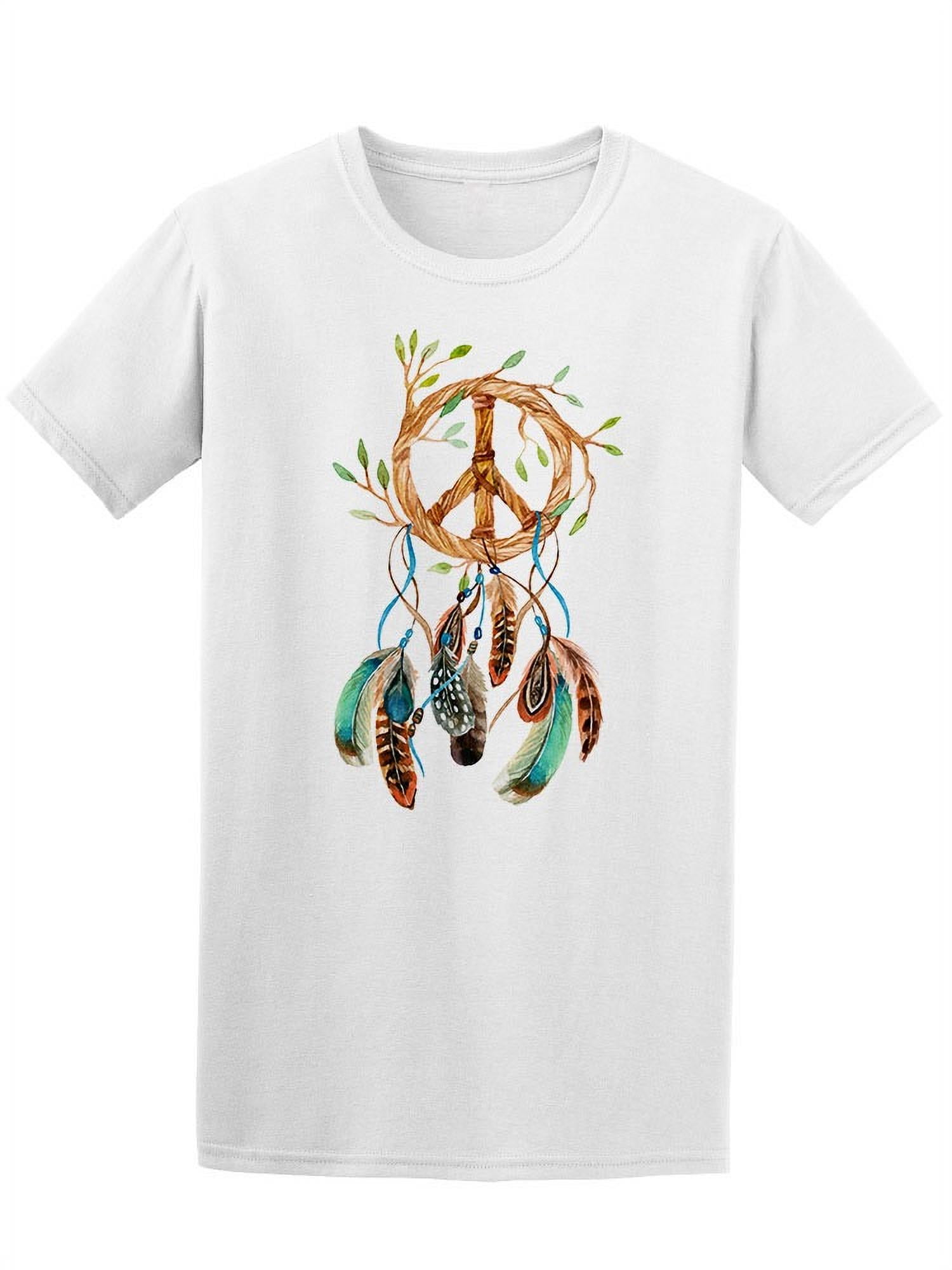 Boho Dreamcatcher Peace Sign T-Shirt Men -Image by Shutterstock, Male ...
