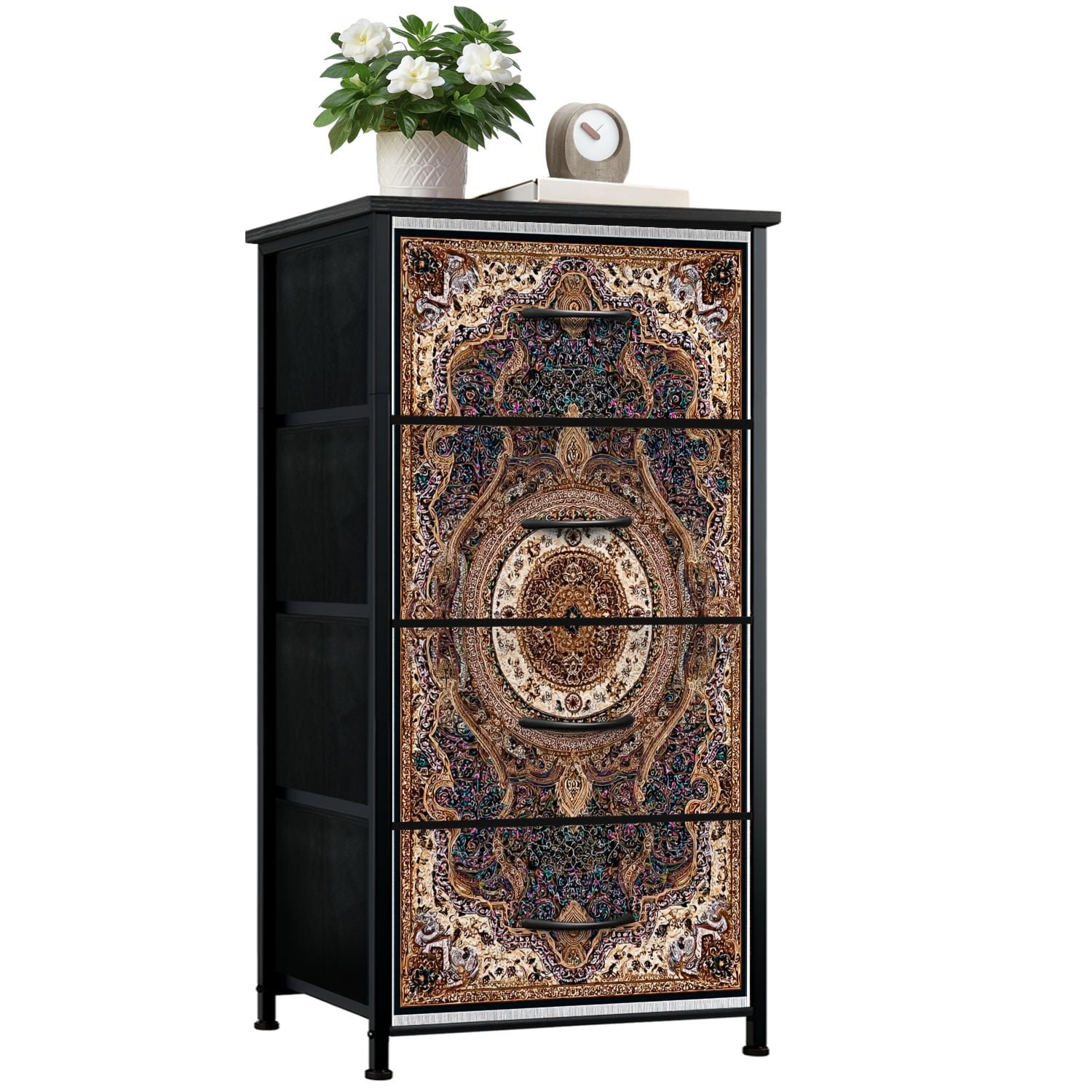 Boho Dresser for Bedroom with 4 Storage Drawers Carpet bathmat Rug Boho ...