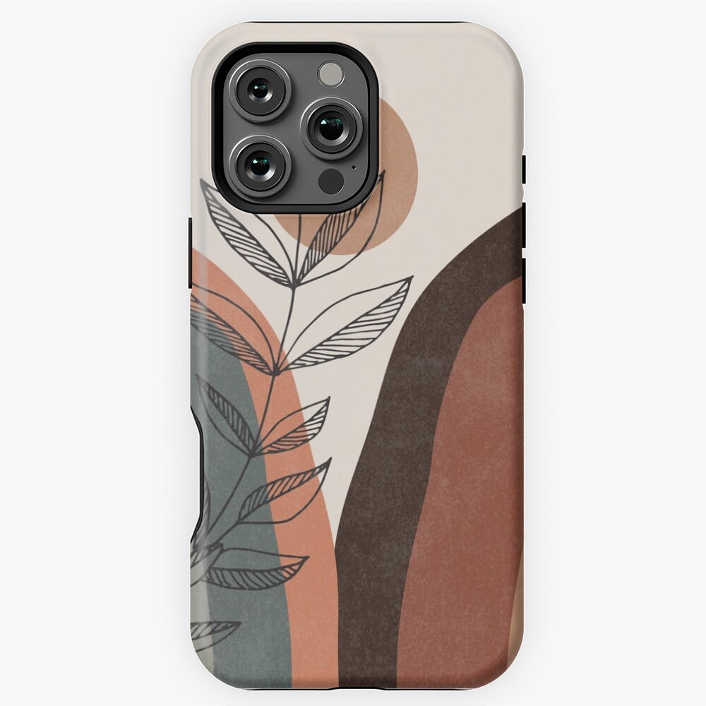 Boho Earthy Abstract Nature Pattern Art Phone Case Compatible iPhone 17 ...