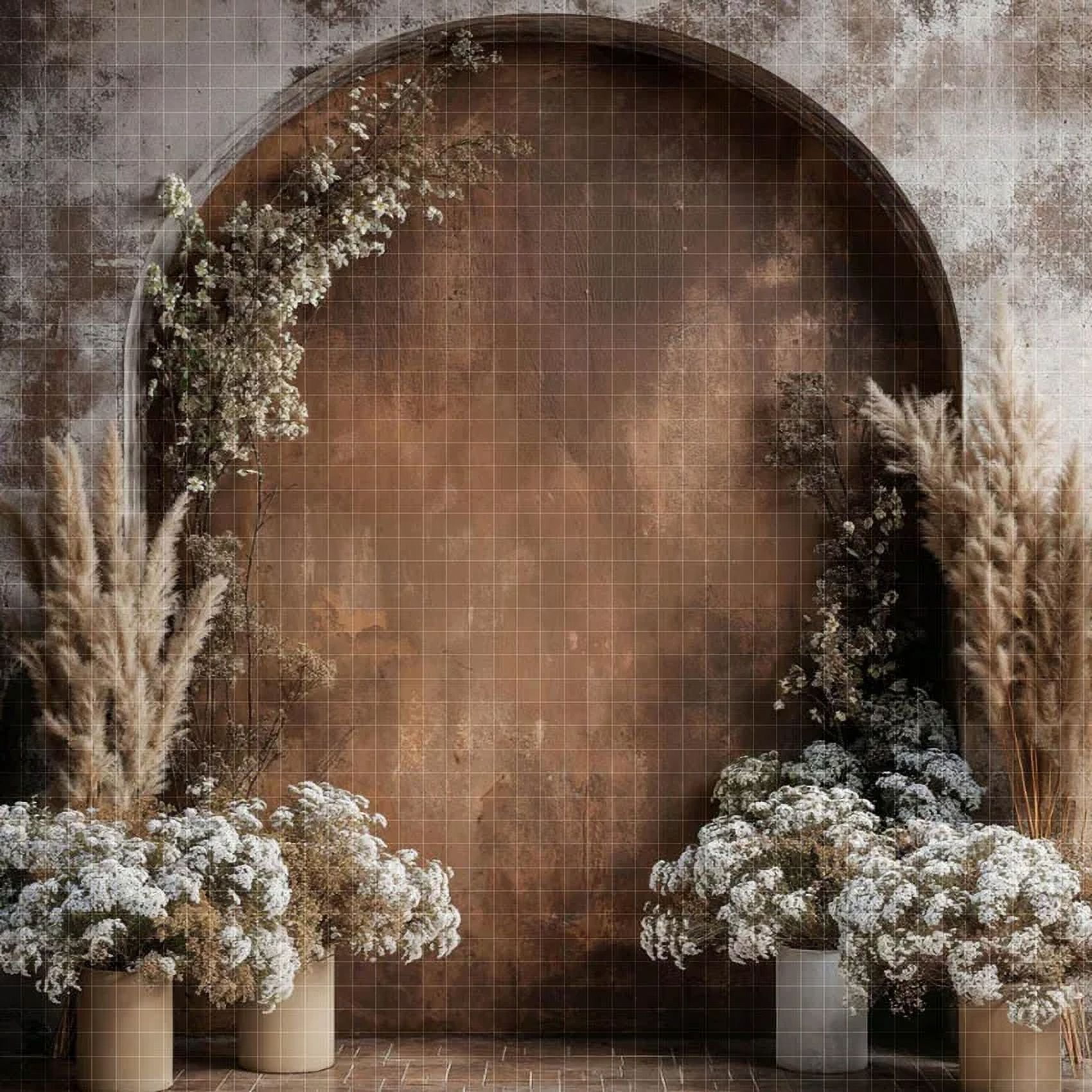 Boho Earthy Flowers Arch Adult Birthday Wedding Maternity Portrait r ...