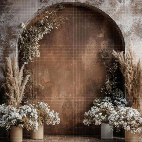 Boho Earthy Flowers Arch Adult Birthday Wedding Maternity Portrait r ...