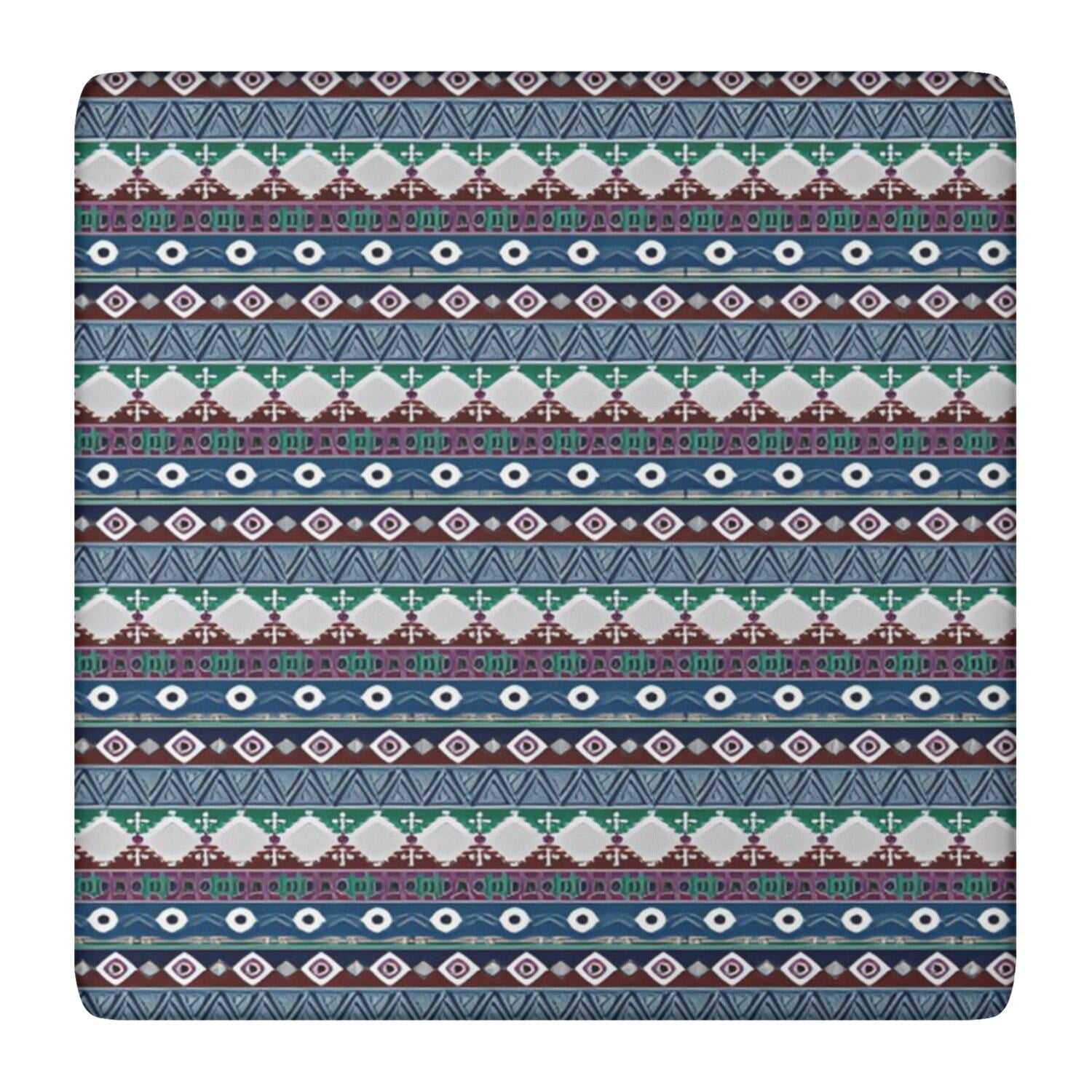 Boho Elastic Fitted Tablecloth - Square Table Cover with Snug Fit ...