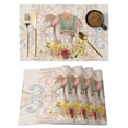 Boho Elephant Placemats Set of 4 Farmhouse Ethnic Tribes Animals ...