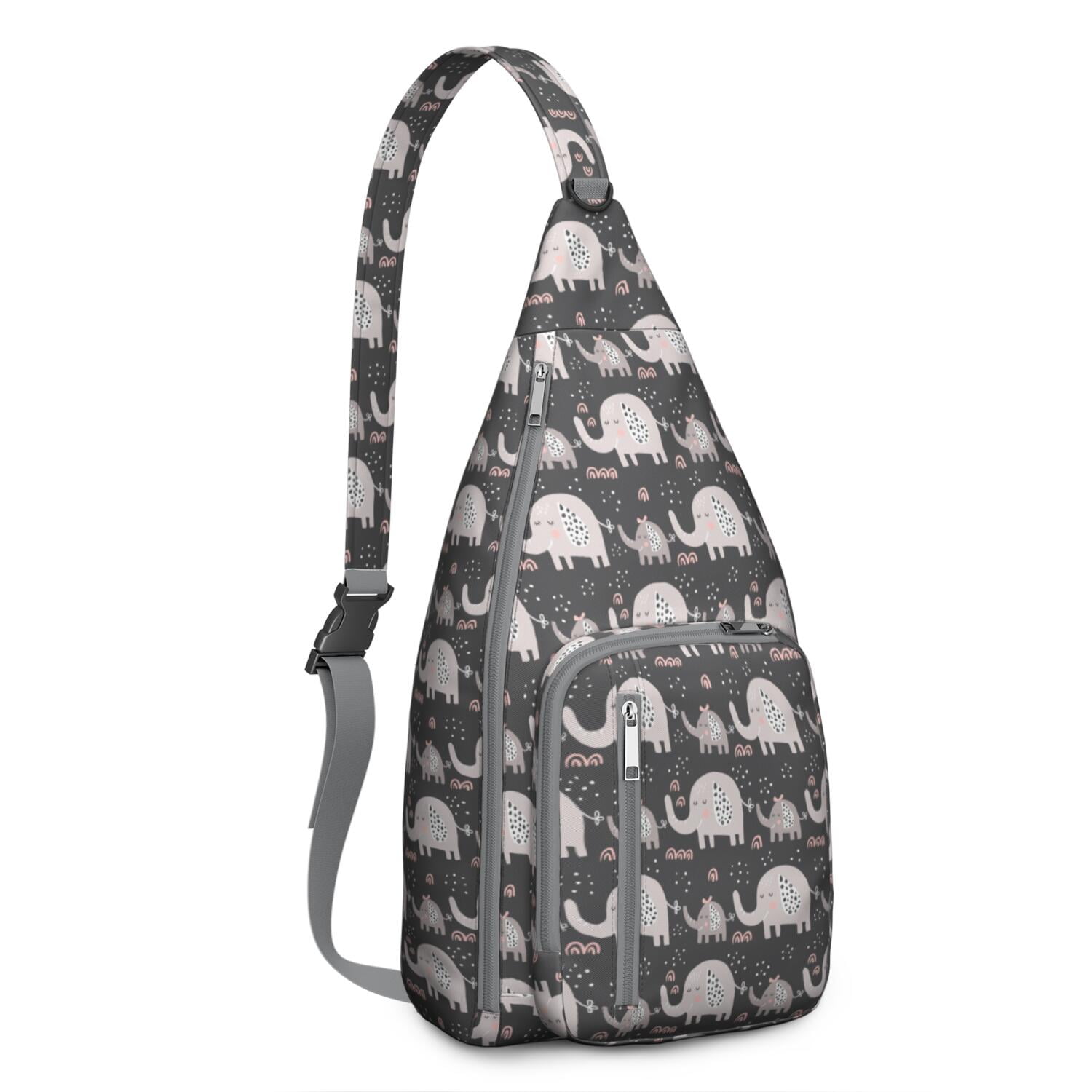 Boho Elephant Print Sling Bag - Ethnic Mandala Pattern Crossbody ...