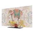 Boho Elephant TV Cover for 55 Inch Screen,Stretch Fabric Dustproof TV ...