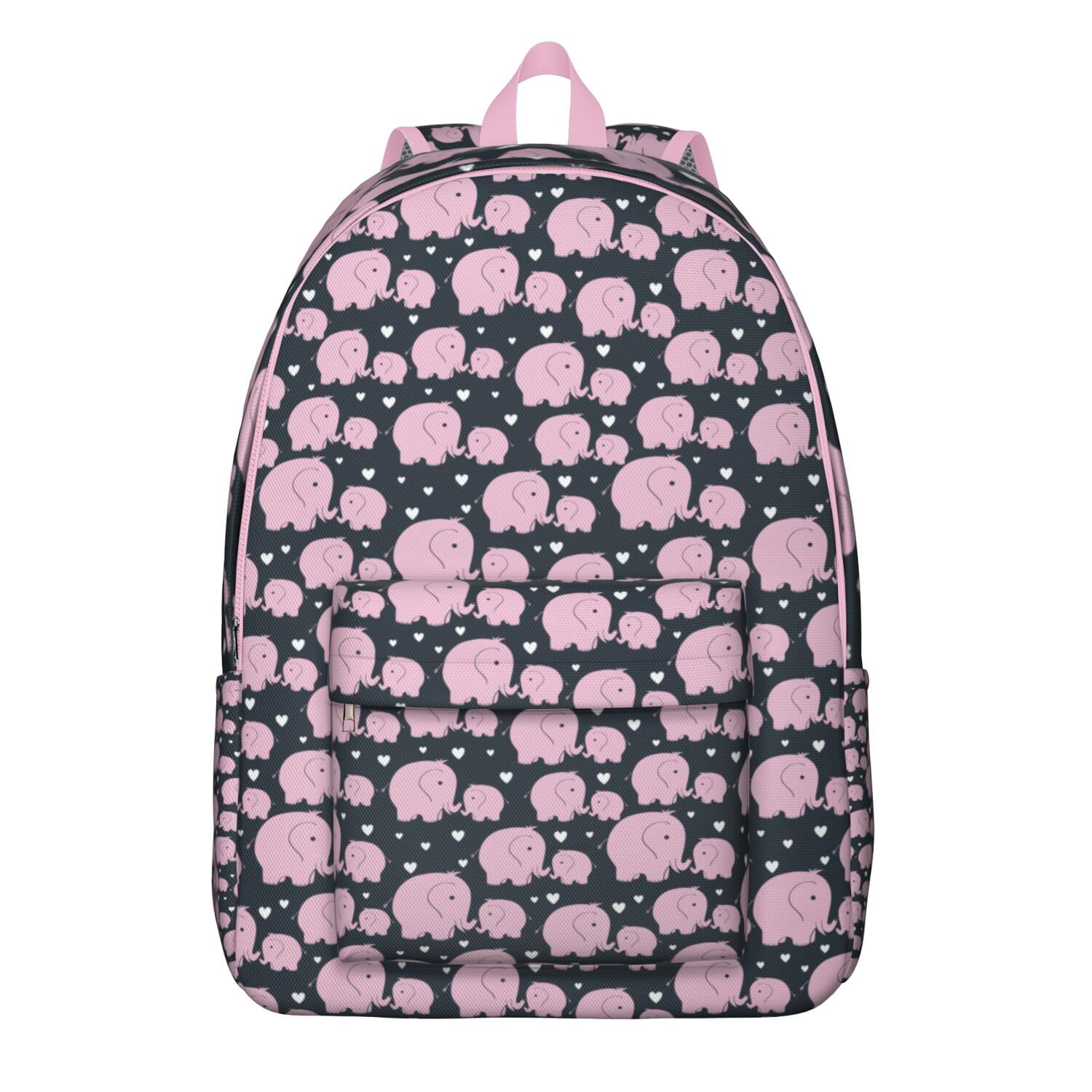 Boho Elephant Tribal Print Backpack, Waterproof School Bag with Retro ...