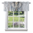 Boho Elephant Valances for Windows Floral Pattern Animal Abstract Rod ...