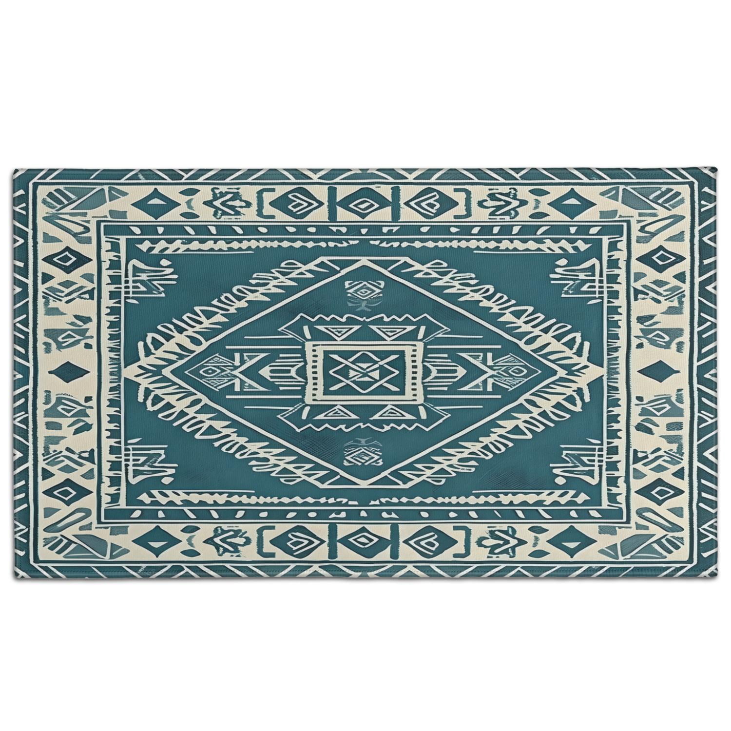 Boho Enthic Vintage National Pattern Door Matss for Pet Vintage Rustic ...