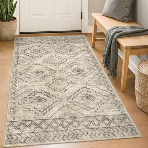 Boho Entryway Rug 3x5 Area Rug Washable Non Slip Throw Rugs Soft for ...