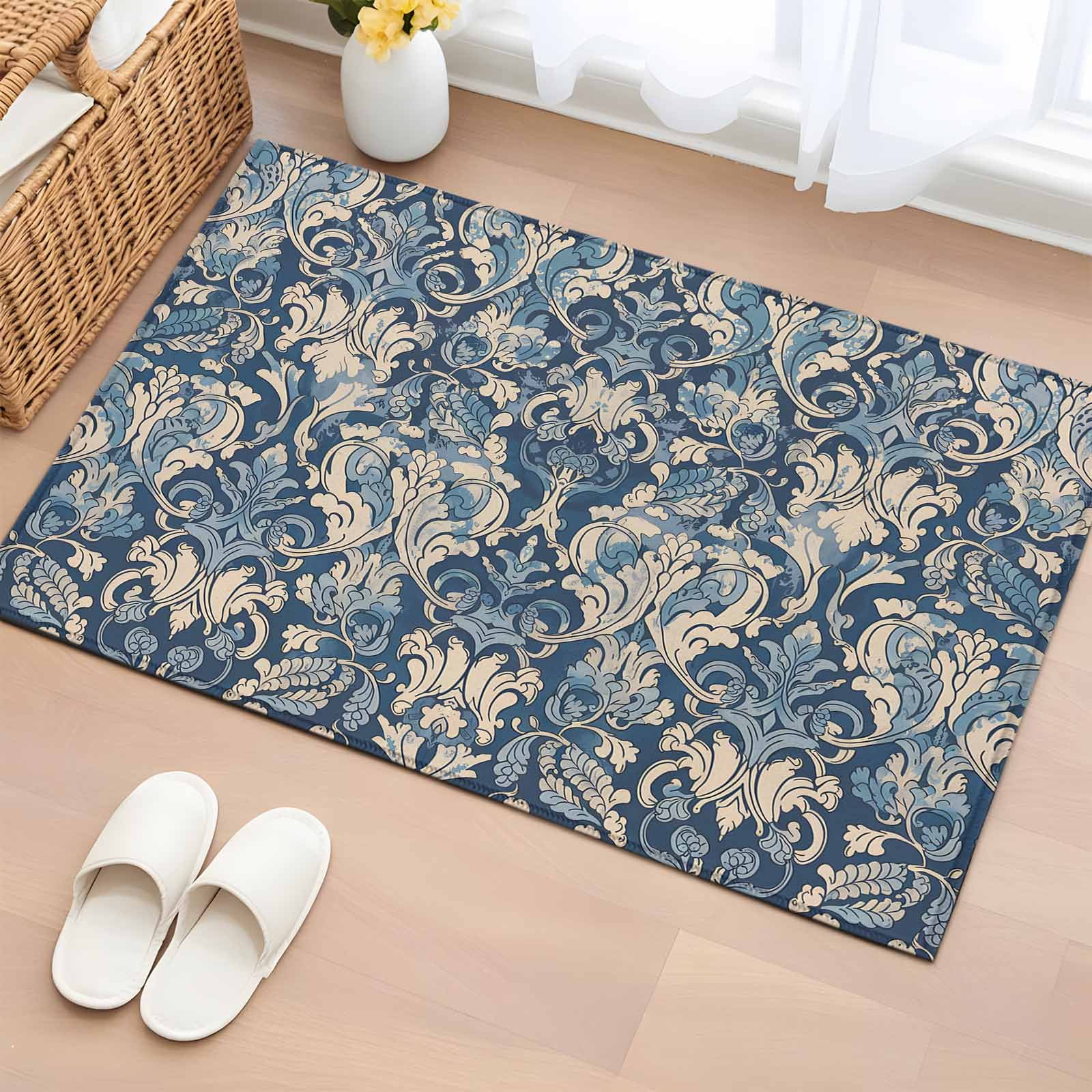 Boho Ethnic Bathroom Rug Washable 2x3 Entryway Rug Non Slip Vintage ...