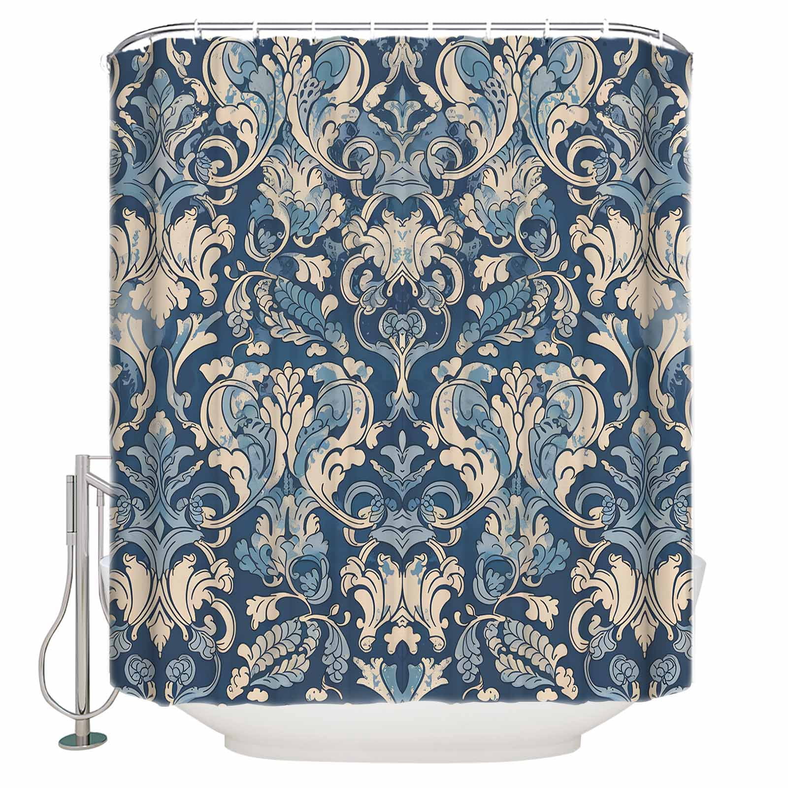 Boho Ethnic Bathroom Shower Curtains with 12 Hooks Polyester Waterproof ...