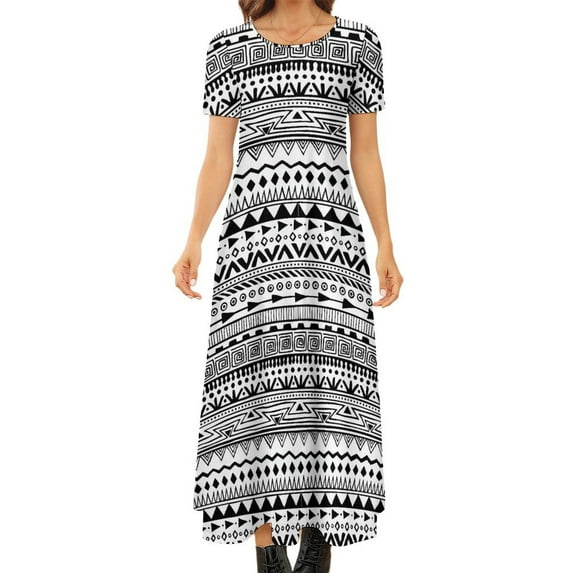 Boho Ethnic Dress Green And Yellow Korean Fashion Boho Beach Long ...