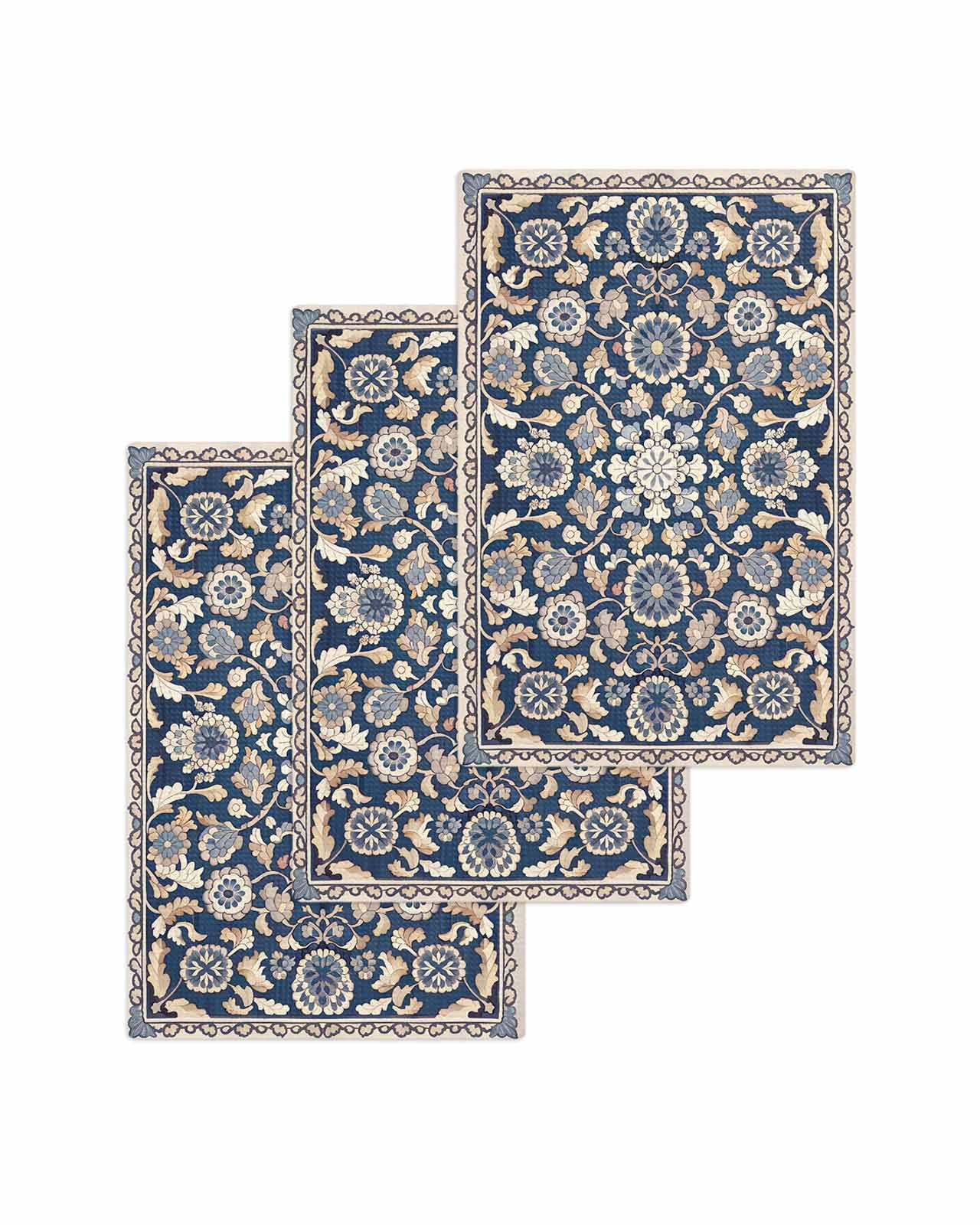 Boho Ethnic Flowers Kitchen Dish Towels for Drying Dishes Set of 3, Farmhouse Traditional ...