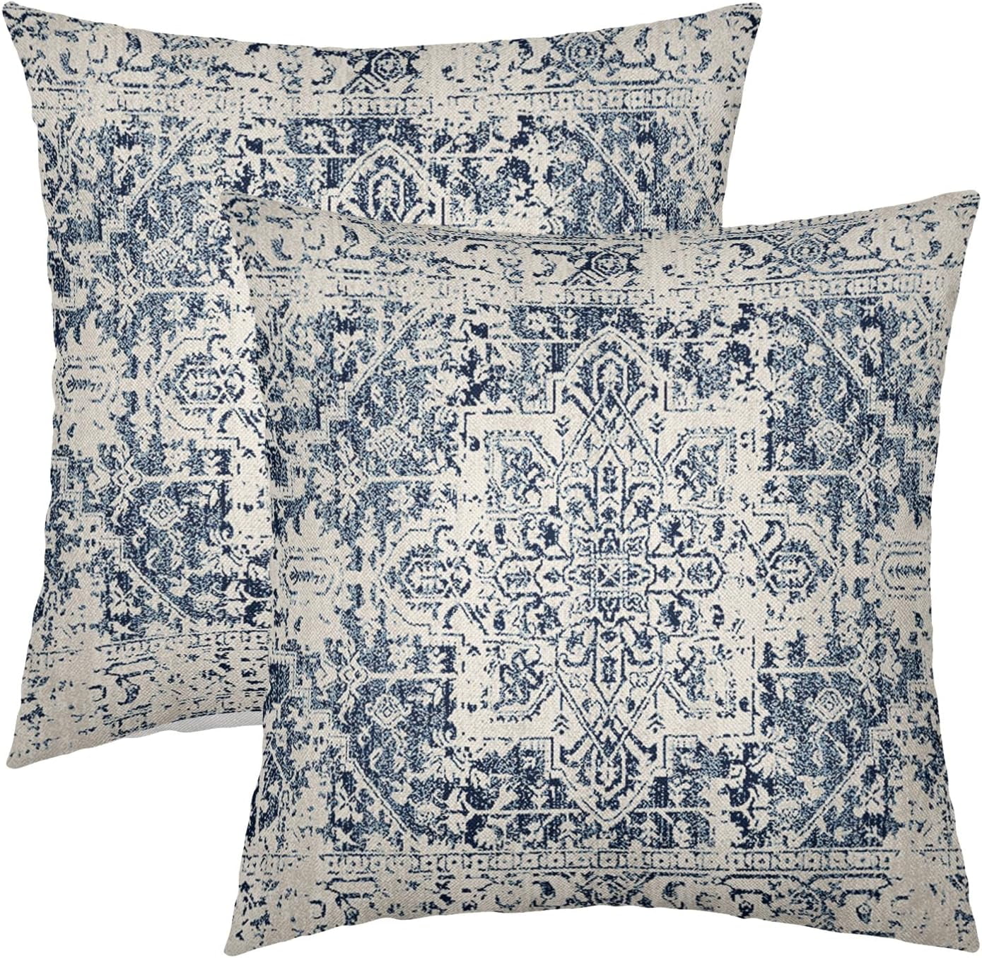 Boho Ethnic Pillow Covers 18x18 Inch Set of 2 Bohemian Carpet Throw ...