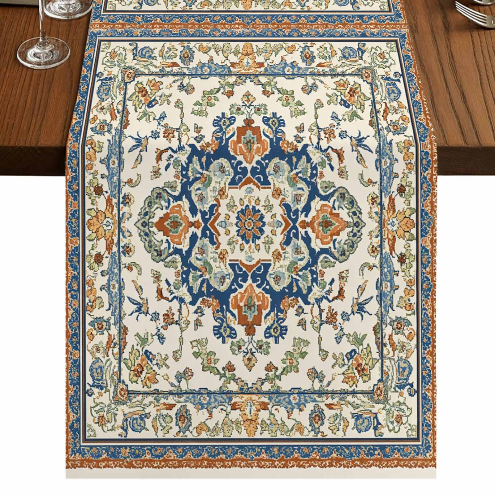 Boho Ethnic Rustic 120 Inch Table Runner, American Southwest Antique ...