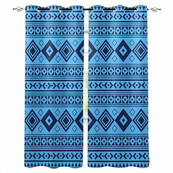 Boho Ethnic Tribe Blackout Curtains Light Blocking Print Window ...