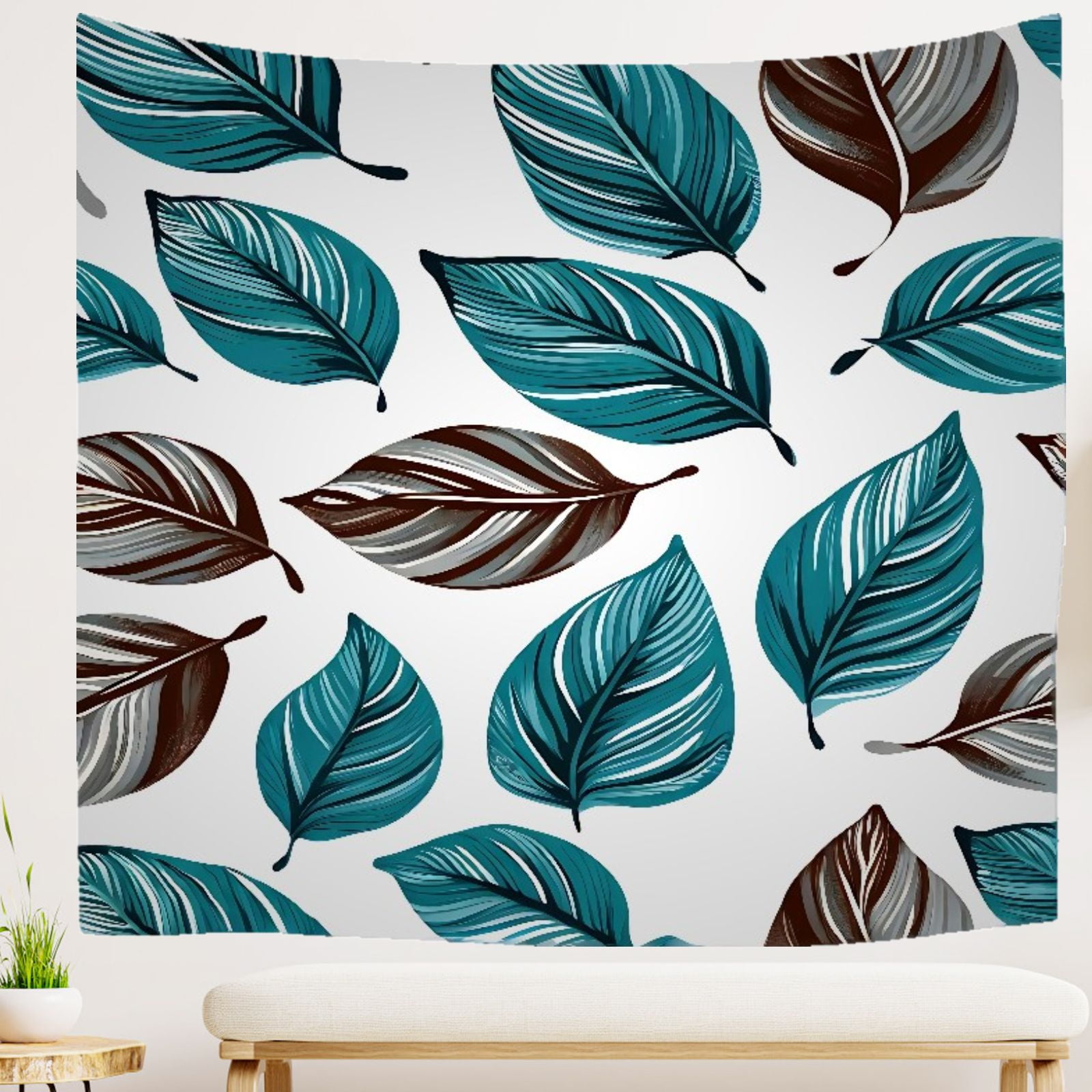 Boho Ethnic Wall Tapestry Bold Lines Scandinavian Midcentury Office ...