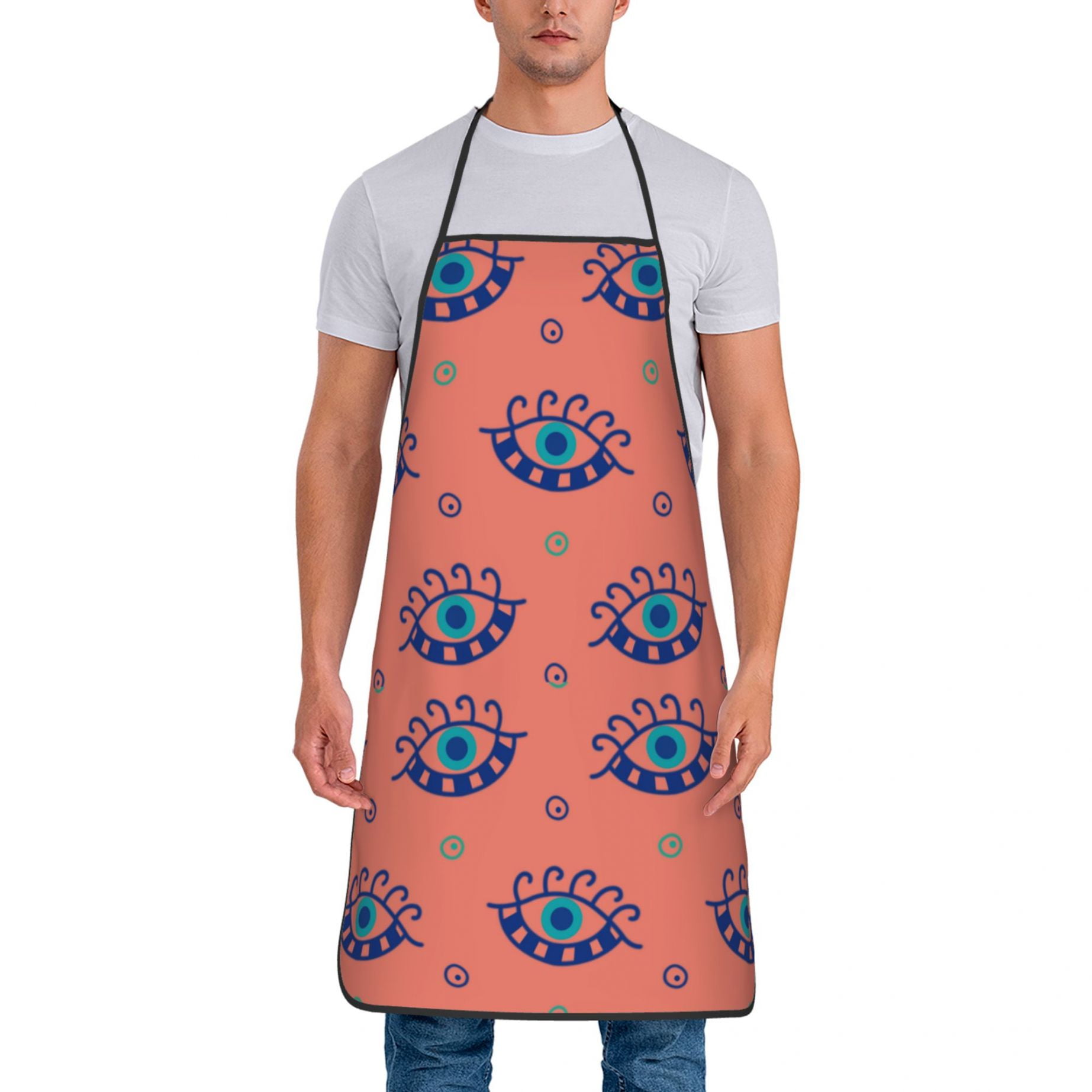 Boho Eyes Doodles Pattern1 Aprons for Women Men Waterproof Apron ...