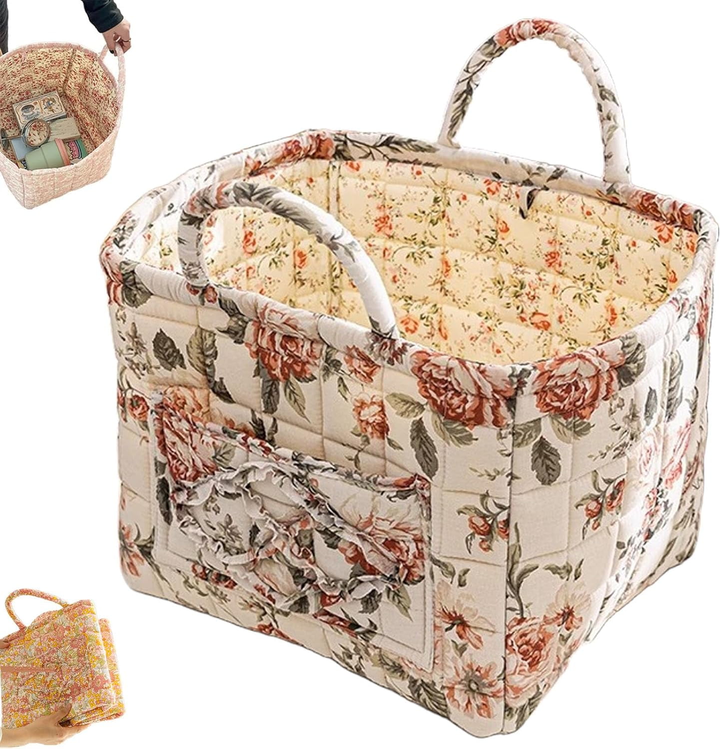 Boho Fabric Storage Basket, Parkeenn Boho Laundry Basket, Parkeenn ...