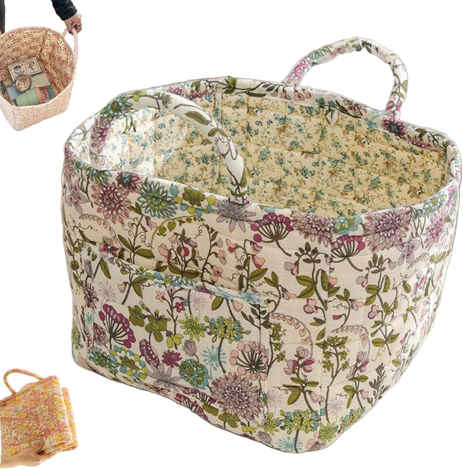 Boho Fabric Storage Basket, Parkeenn Boho Laundry Basket, Parkeenn ...