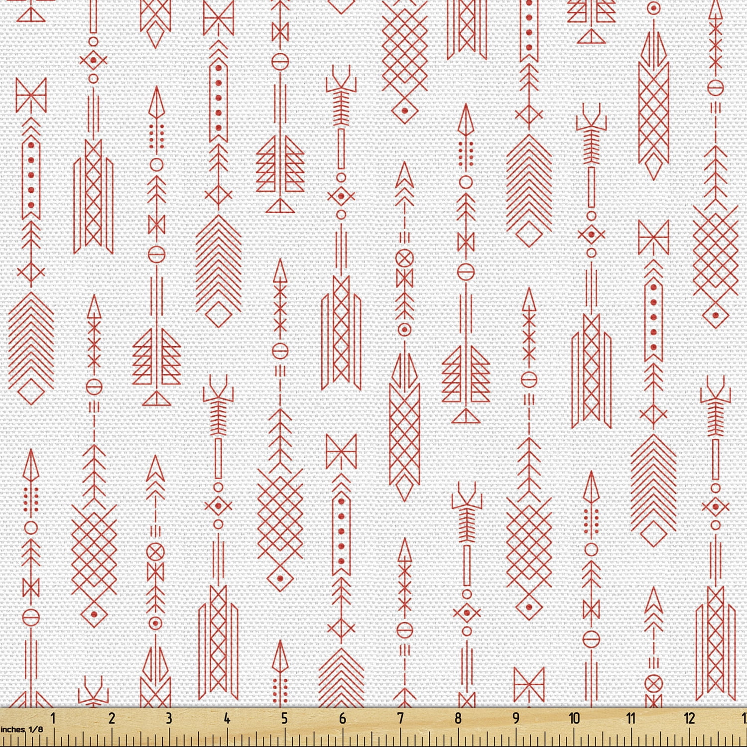Boho Fabric by the Yard, Bohemian Style Repeated Abstract Pinkish ...