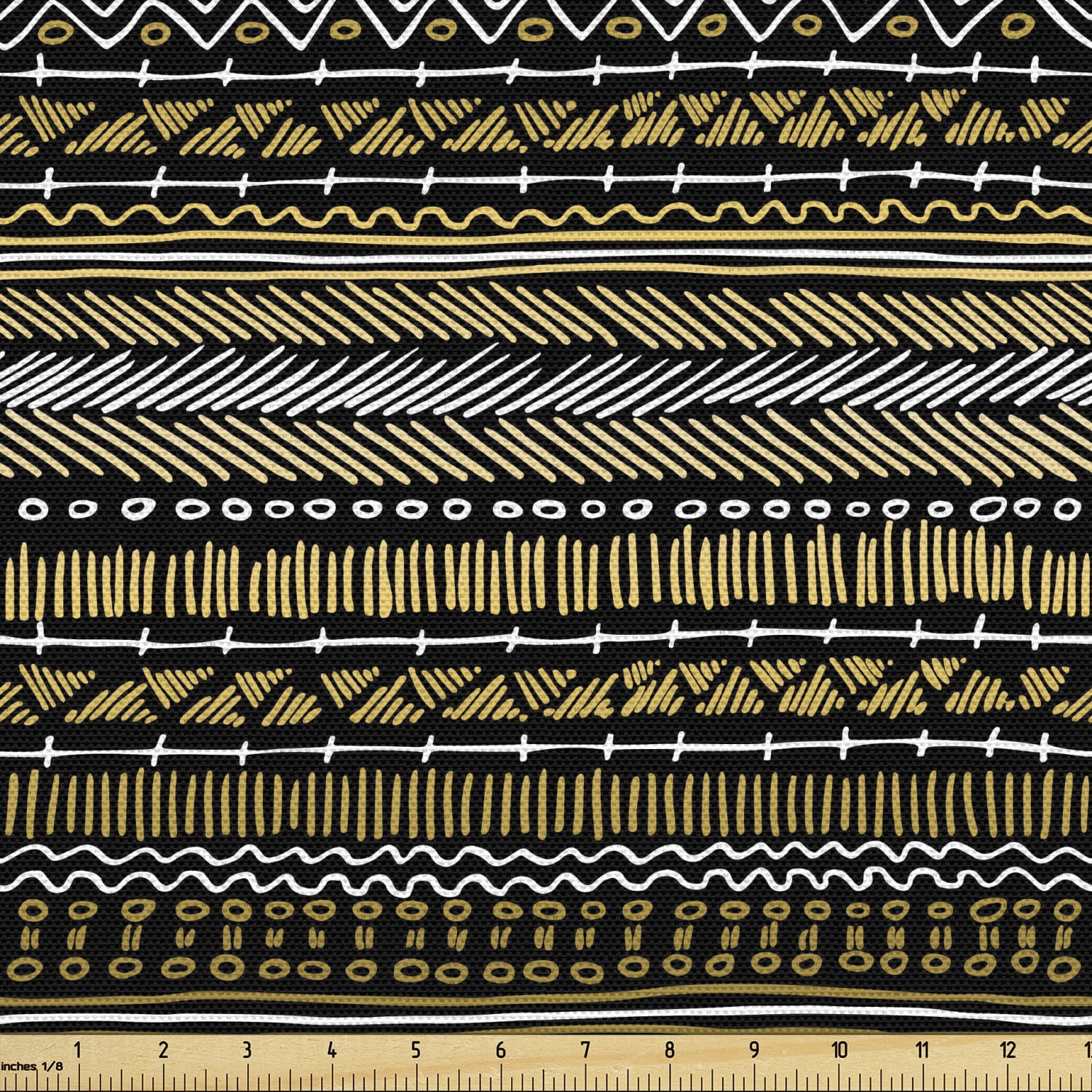 Ambesonne Boho Fabric by the Yard Upholstery, Ethnic Retro Culture ...