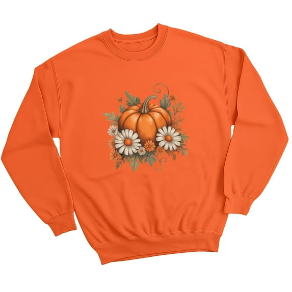 Boho Fall Floral Pumpkin Cozy Autumn Aesthetic Vibes Themed Graphic ...