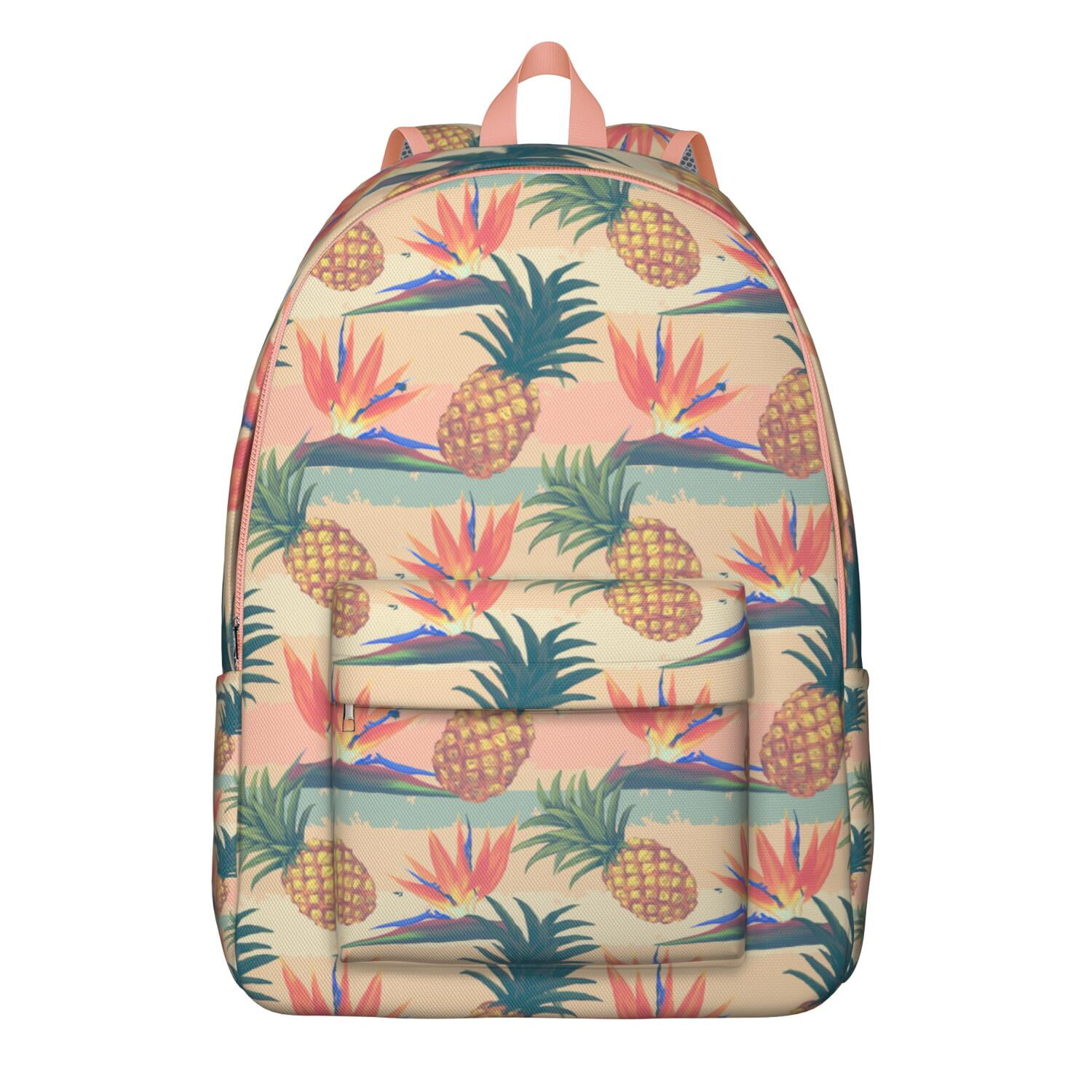 Boho Fanny Pack with Tropical Pineapple and Floral Print – Golden ...