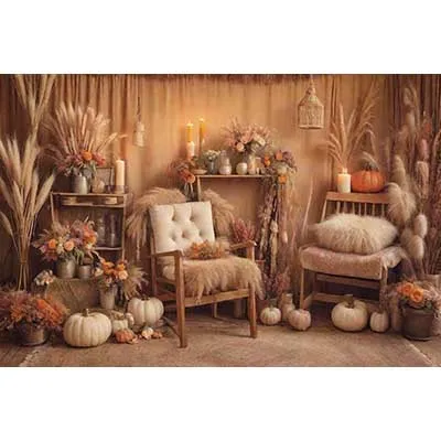 Boho Farm Cowboy Photography Backdrop Bohemia Thathch Autumn Photoz ...