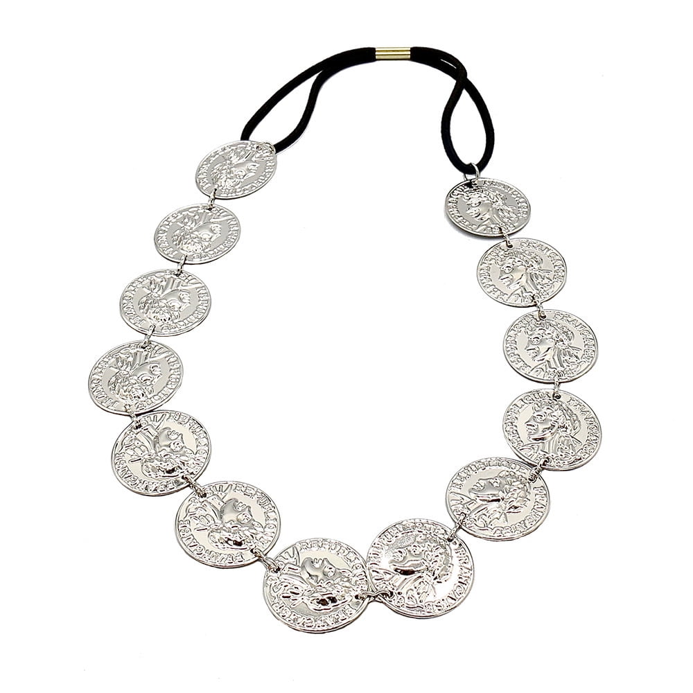 Boho Fashion Coins Head Chains Dainty Sequins Headband Hair Jewelry for ...