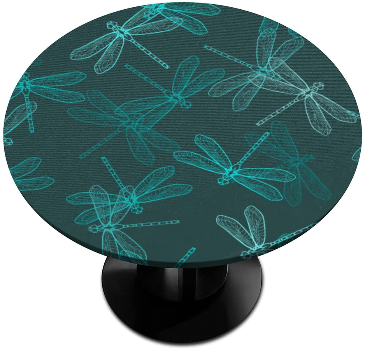 Boho Fitted Tablecloth Vintage Flower Elastic Edge Tablecloth Polyester ...