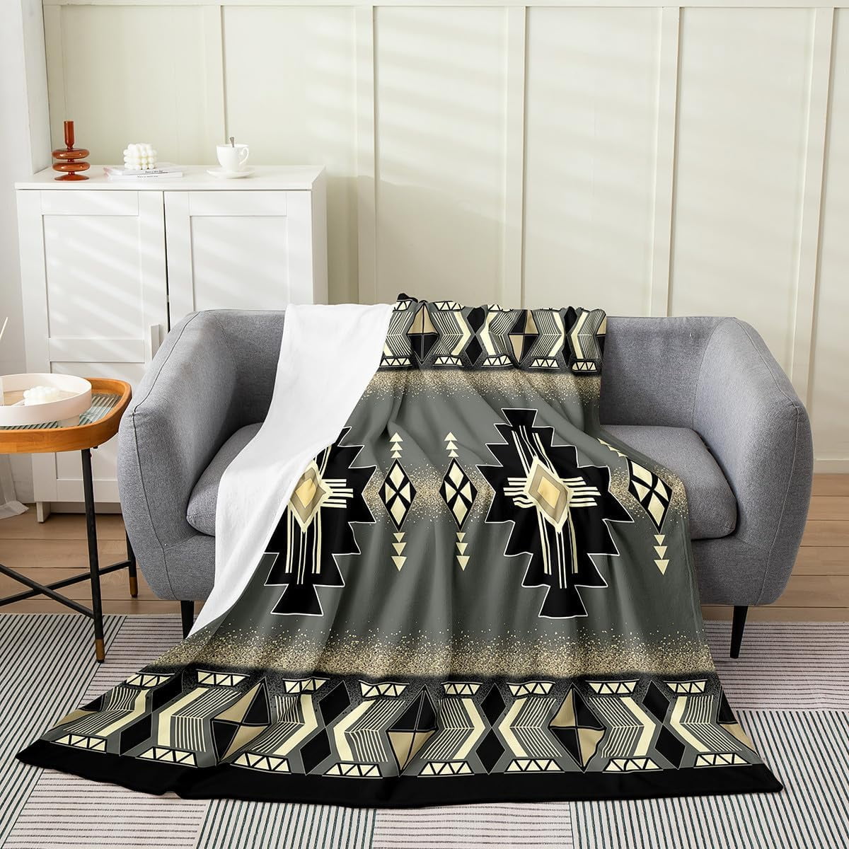 Boho Flannel Blanket Throw 50x60 Inch Decor Fleece Throw Blanket for ...