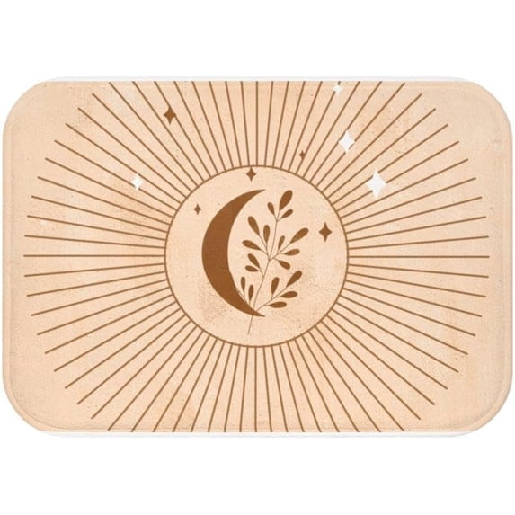 Boho Flannel Doormat Bath Mat Celestial Sun and Moon Southwestern ...