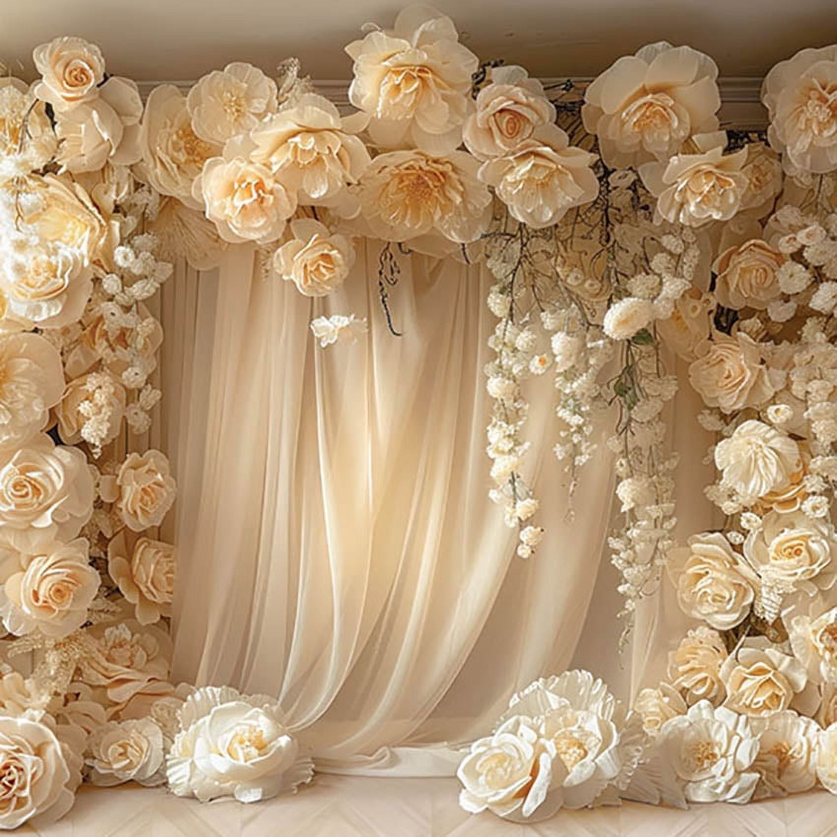 Boho Floral Arch Curtain Adult Birthday Wedding Maternity Portrait r ...